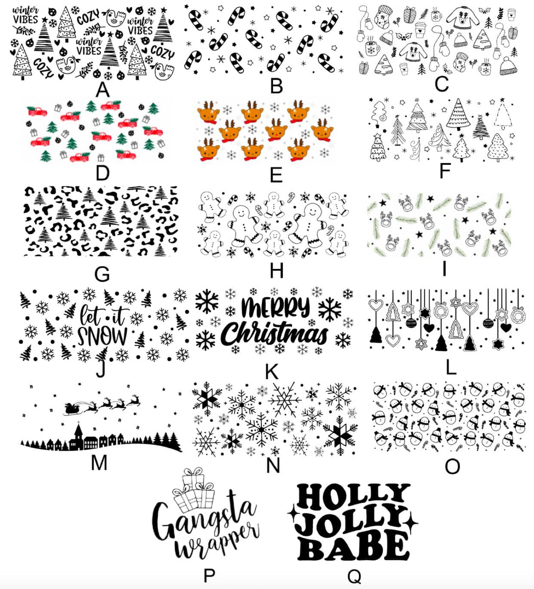 Christmas 16oz Glass Can Cups – J. Mack Designs